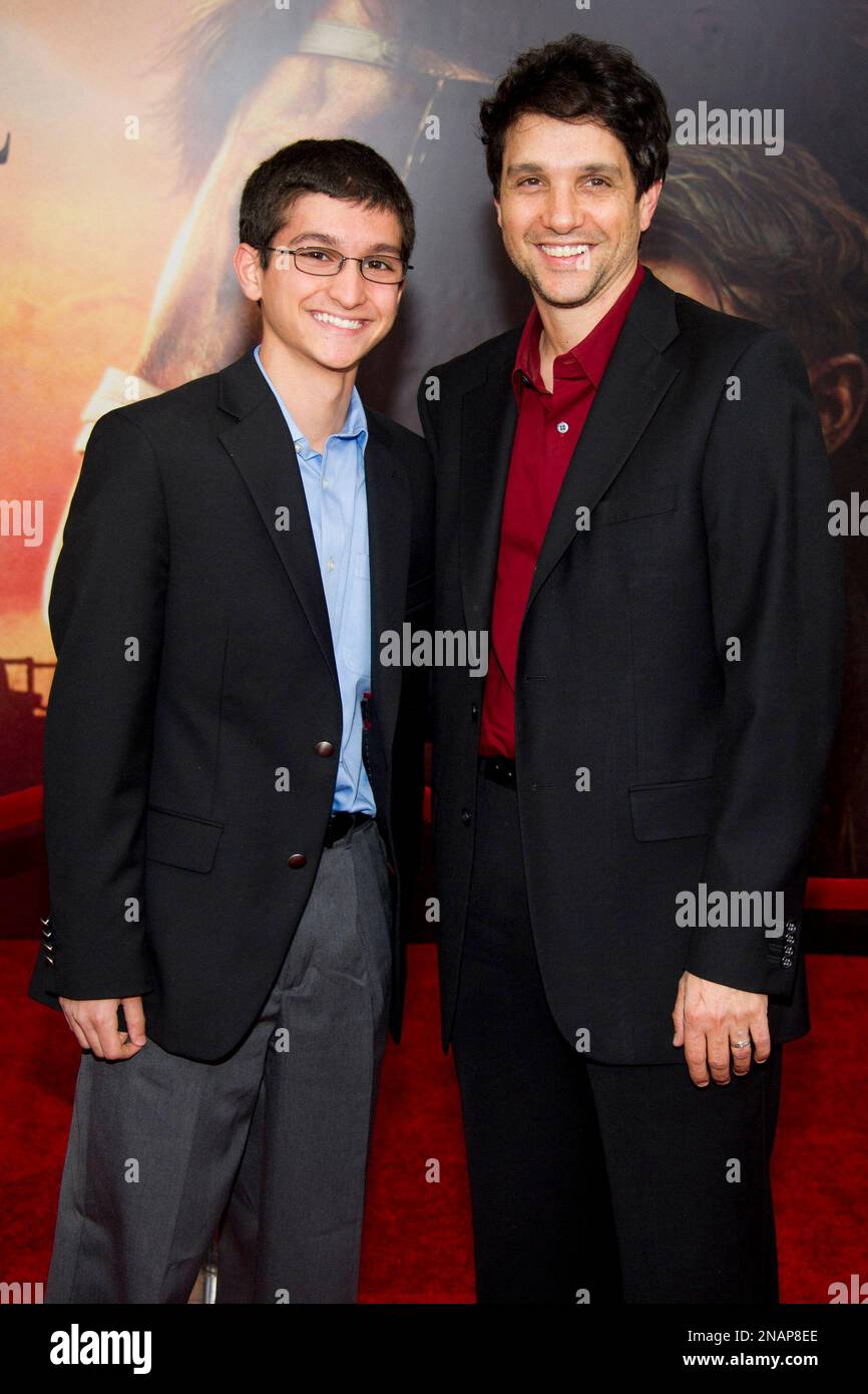 Ralph Macchio and his son Daniel Macchio attend the world premiere of ...