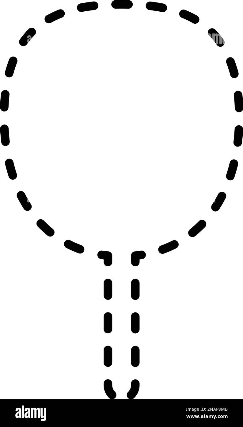 Tracing lines dotted tree outline shape for preschool and kindergarten ...