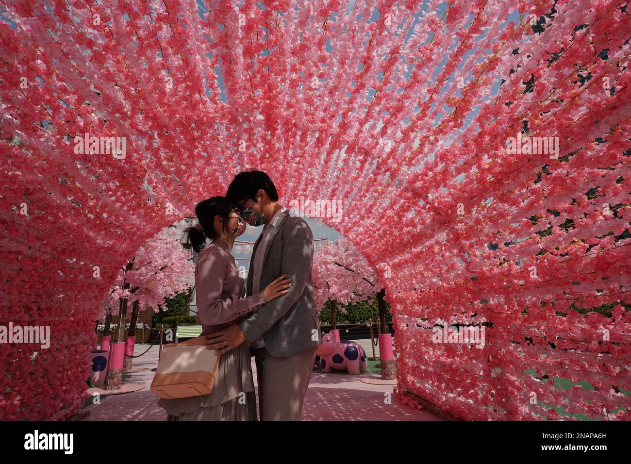 Lovers enjoying the Valentine's Day in Holidays maker enjoying LNY ...