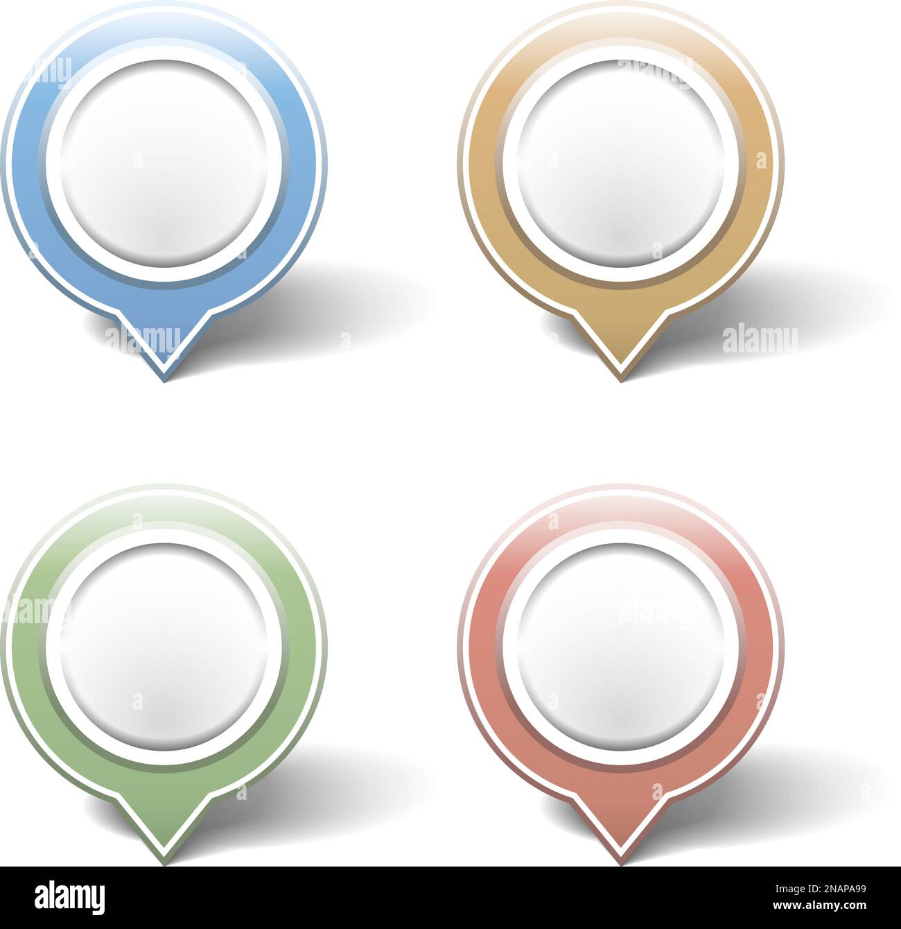 Map Pins On White Background Vector Eps10 Illustration Stock Vector