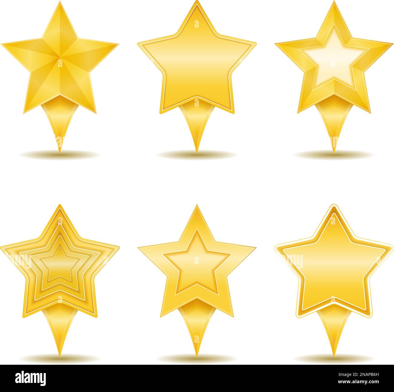 Set of icons of stars, vector eps10 illustration Stock Vector Image ...