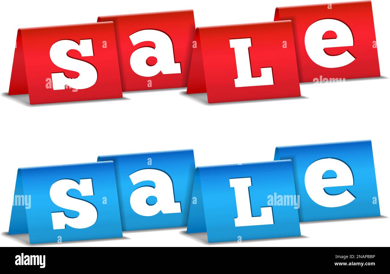 Red and blue sale banners, vector eps10 illustration Stock Vector Image ...