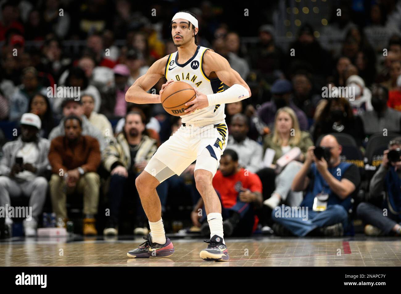 Indiana Pacers guard Andrew Nembhard (2) in action during the first ...