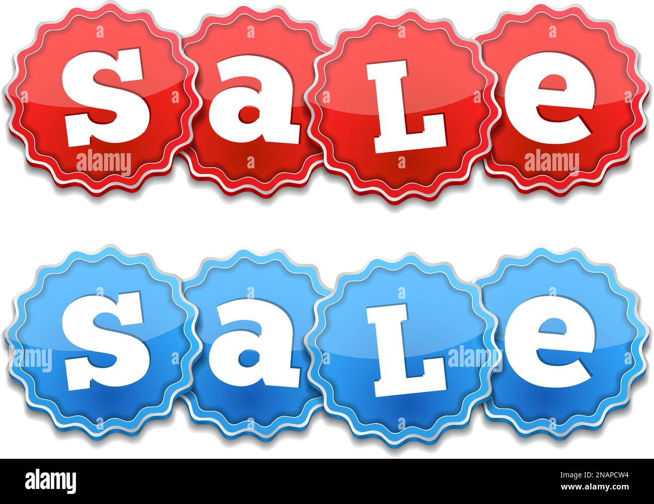 Red and blue sale tags, vector eps10 illustration Stock Vector Image ...