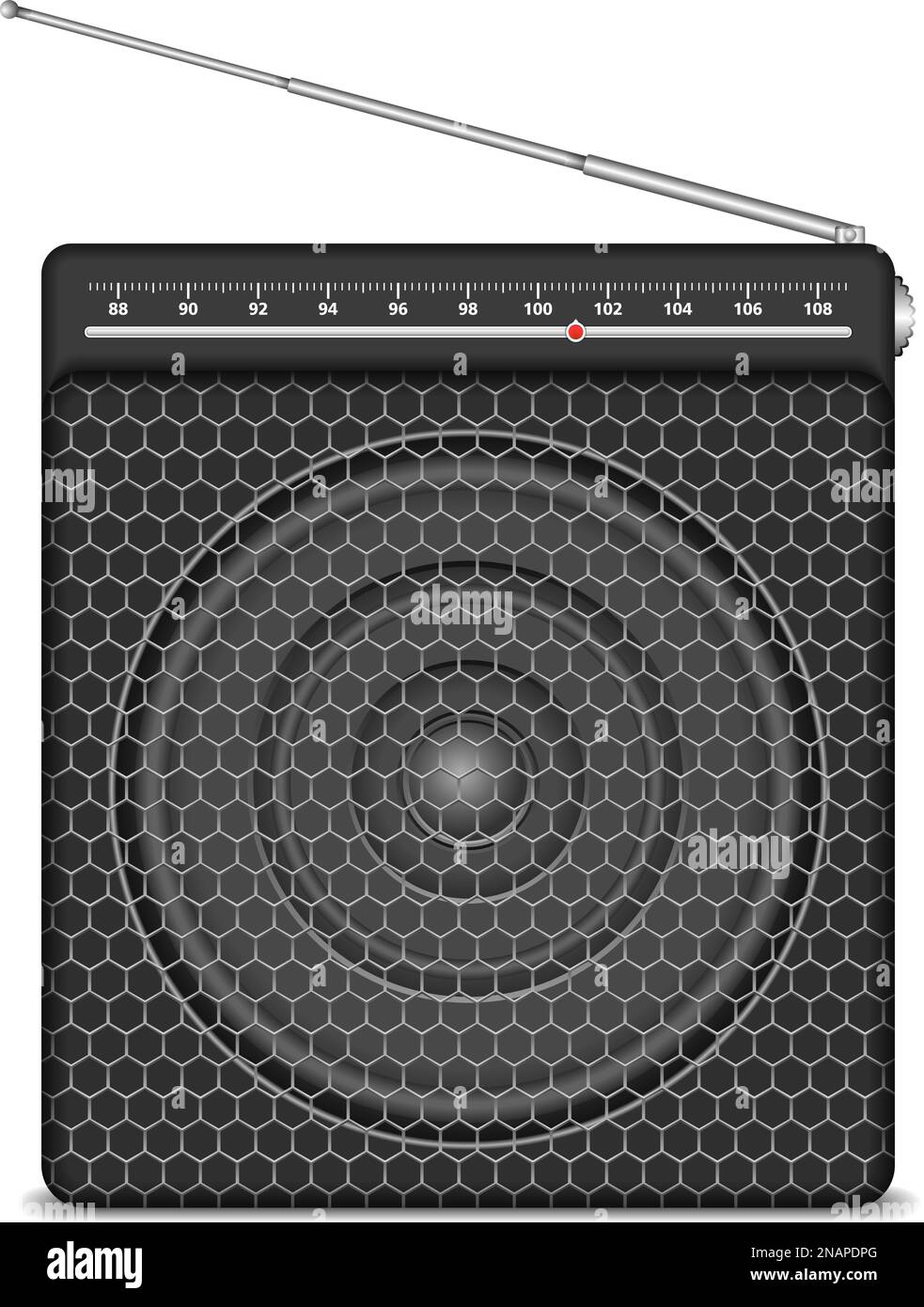 Small radio on white background, vector eps10 illustration Stock Vector ...