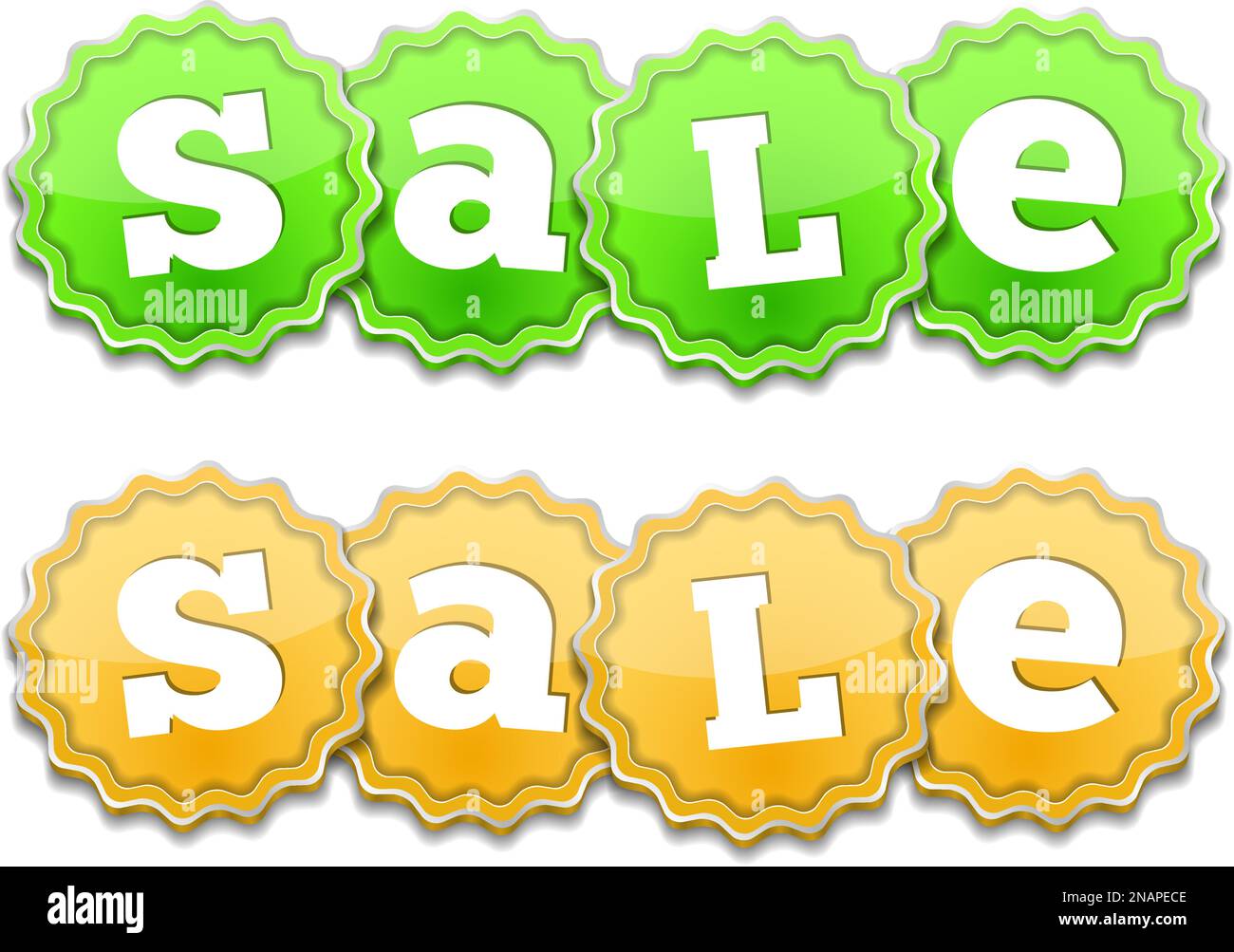 Green and yellow sale banners, vector eps10 illustration Stock Vector ...