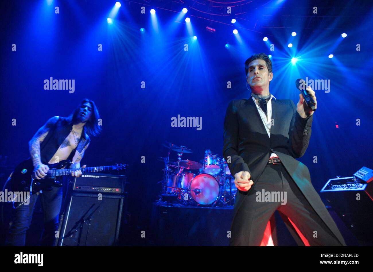 Singer Perry Farrell, right, and musician Dave Navarro of the rock band ...