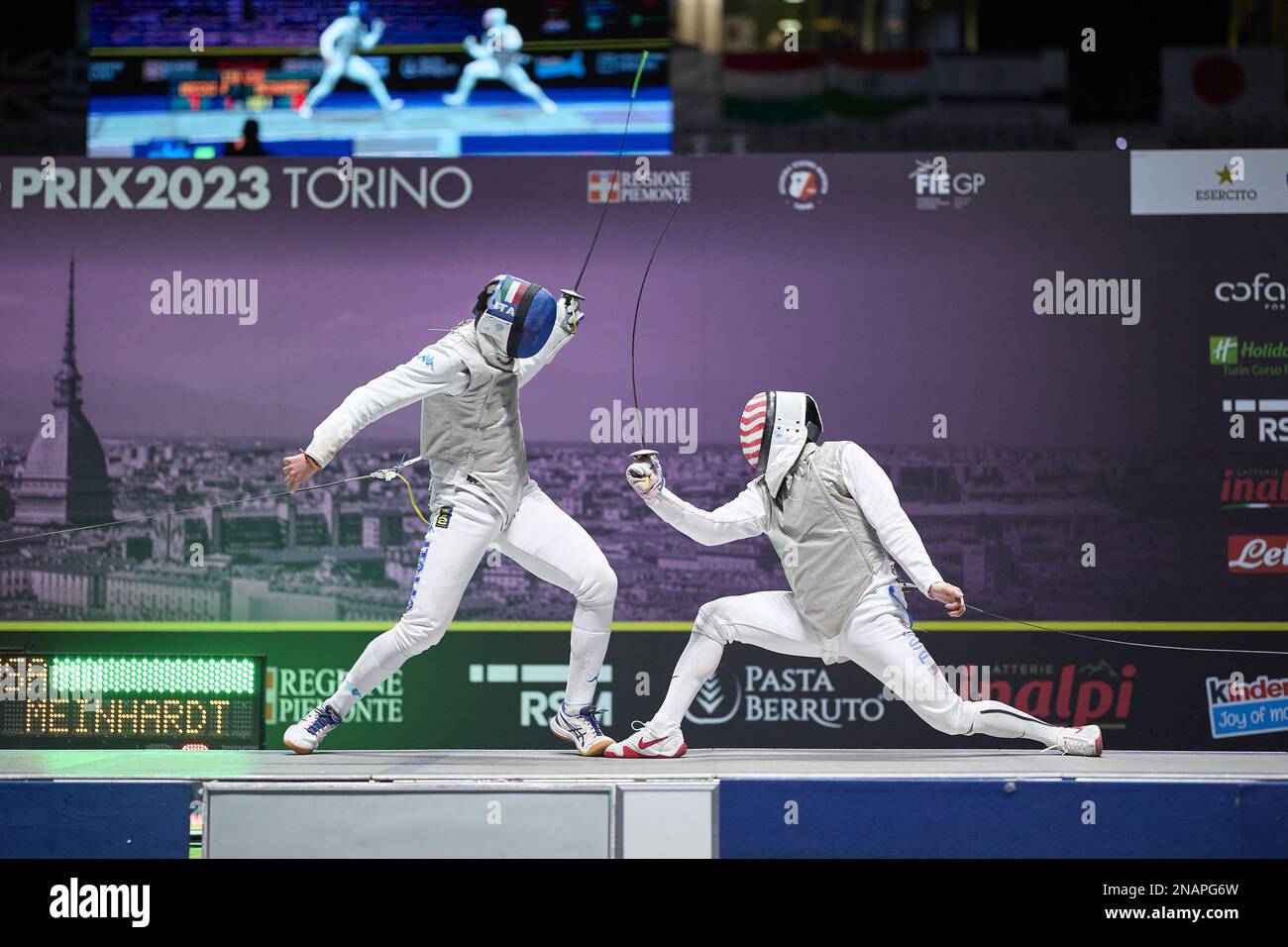 Filippo Macchi (ITA) and Gerek Meinhardt (USA) dueling during the final ...