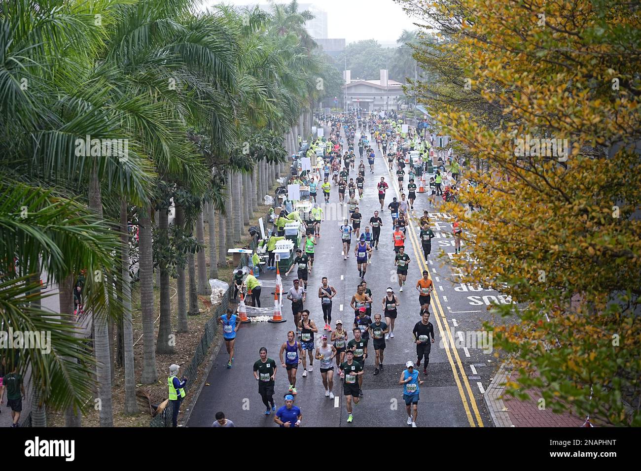 Participants of the Hong Kong Marathon 2023 run through Central, Hong ...