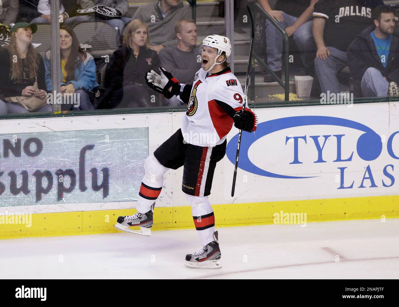 Ottawa Senators left wing Milan Michalek (9) of Czech Republic ...