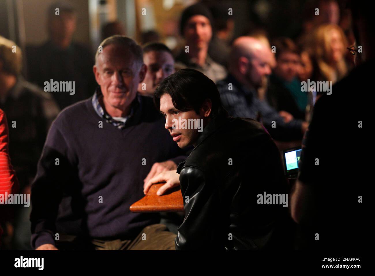 In this Feb. 15, 2011photo, actors John Seda, right, and Dan Ziskie ...