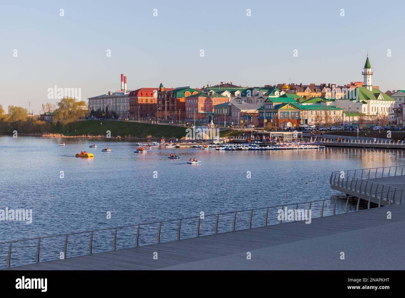 Kazan, Russia - May 7, 2022: Old Tatar Sloboda street view with old ...