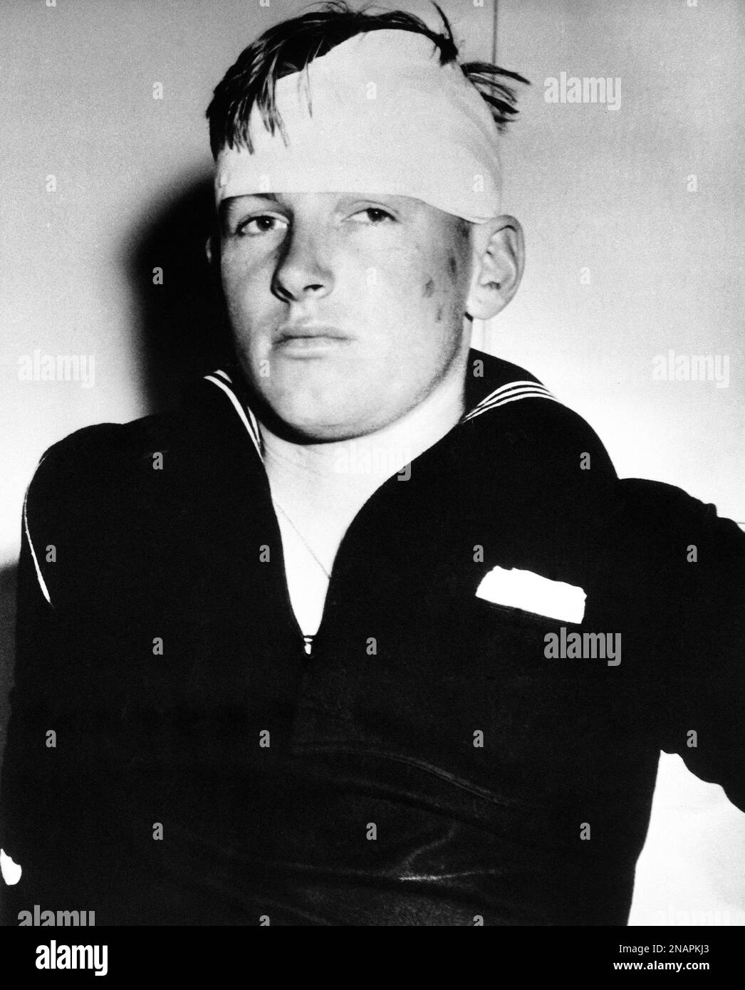 Donald Jackson, 20 year old sailor, was slashed across the abdomen and ...