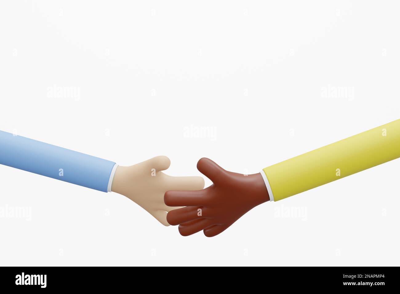 Cartoons Hands, Diversity Concept of different skin colour working ...