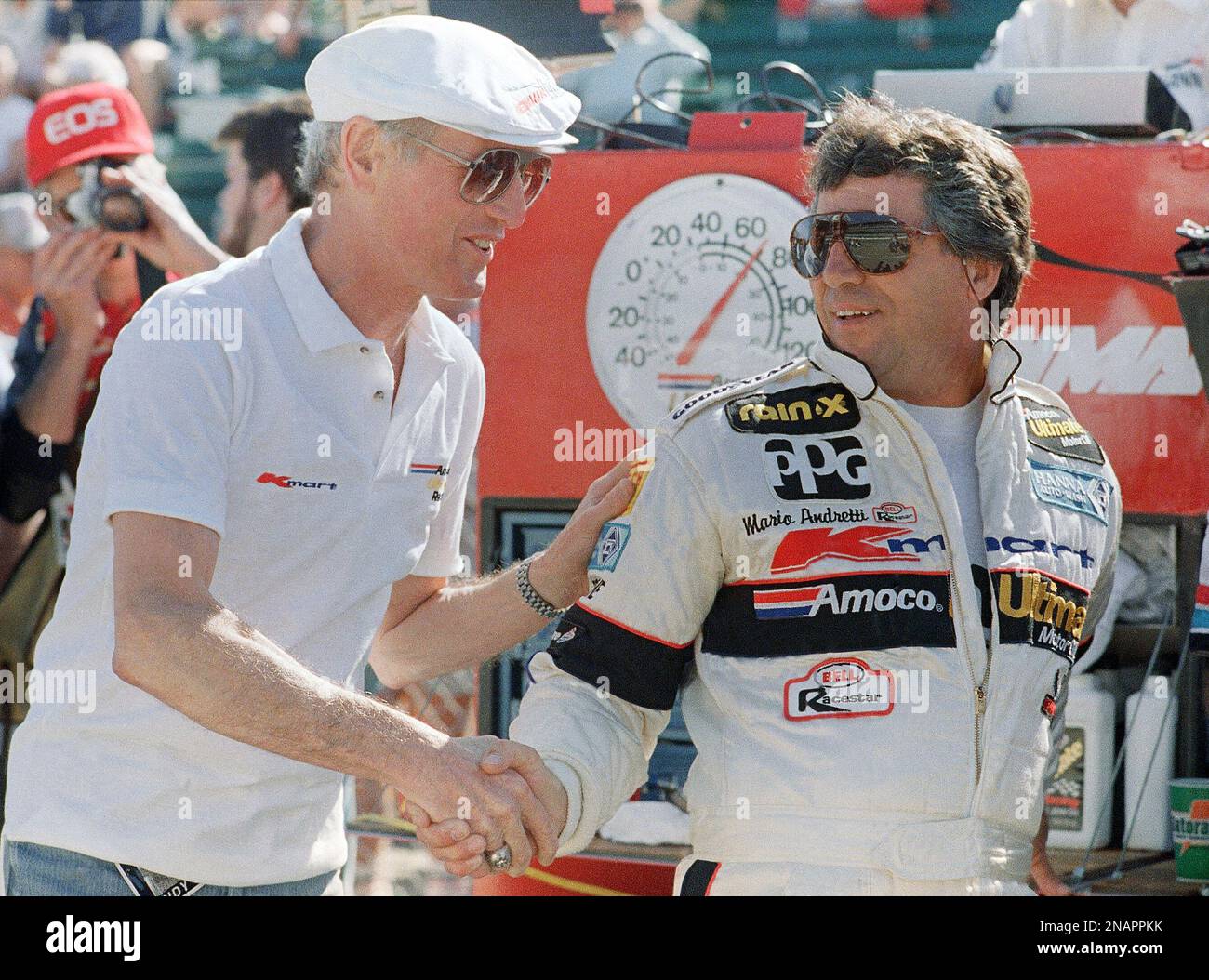 FILE - In this May 14, 1988, file photo, car co-owner Paul Newman ...