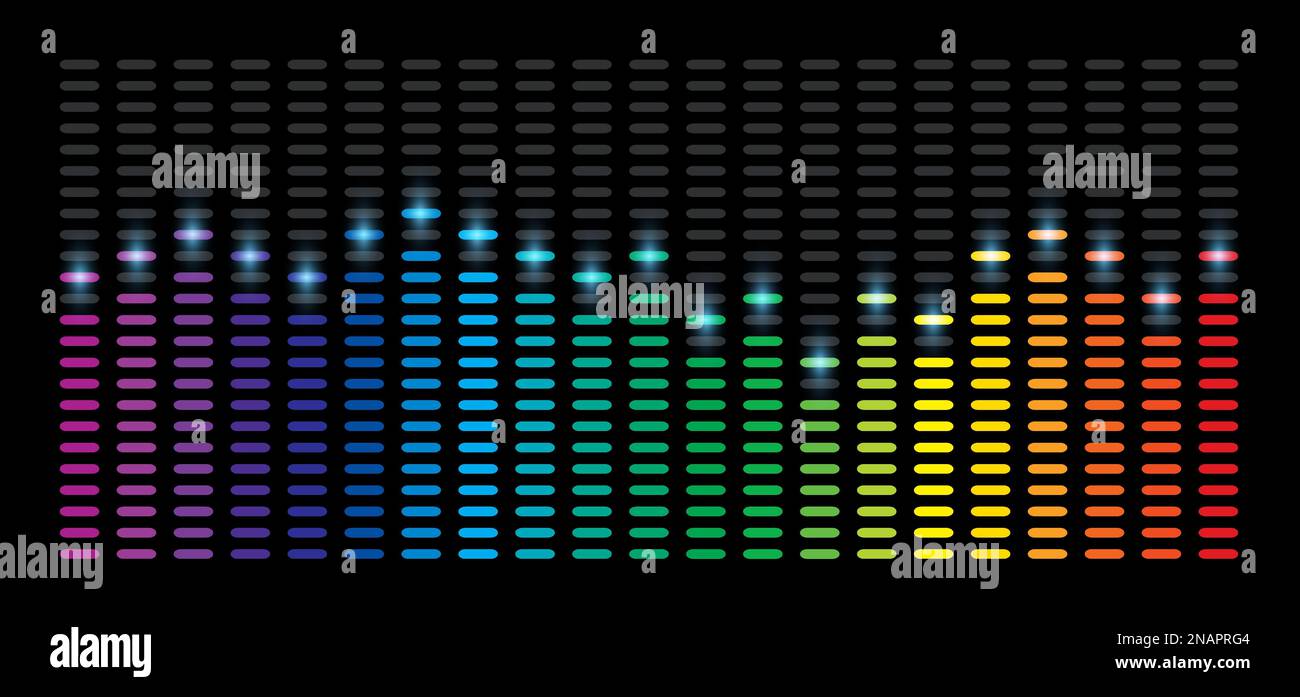 Digital equalizer or equaliser symbol. pulse musical. Music sound wave ...