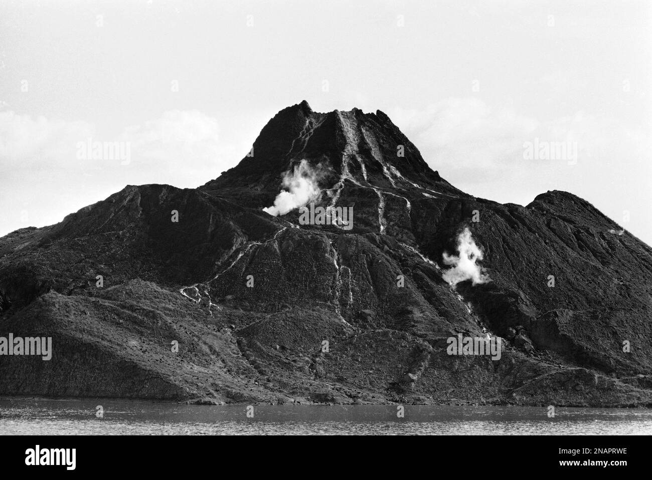 A mammoth explosion from an erupting volcano blows an entire island ...