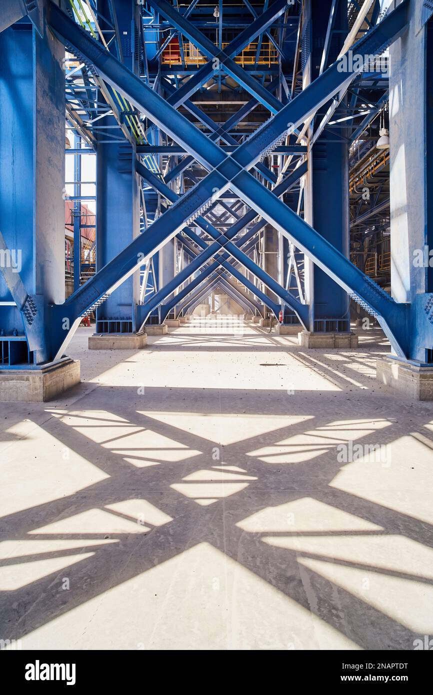 steel structure on a mining operation in the Atacama desert in Chile ...