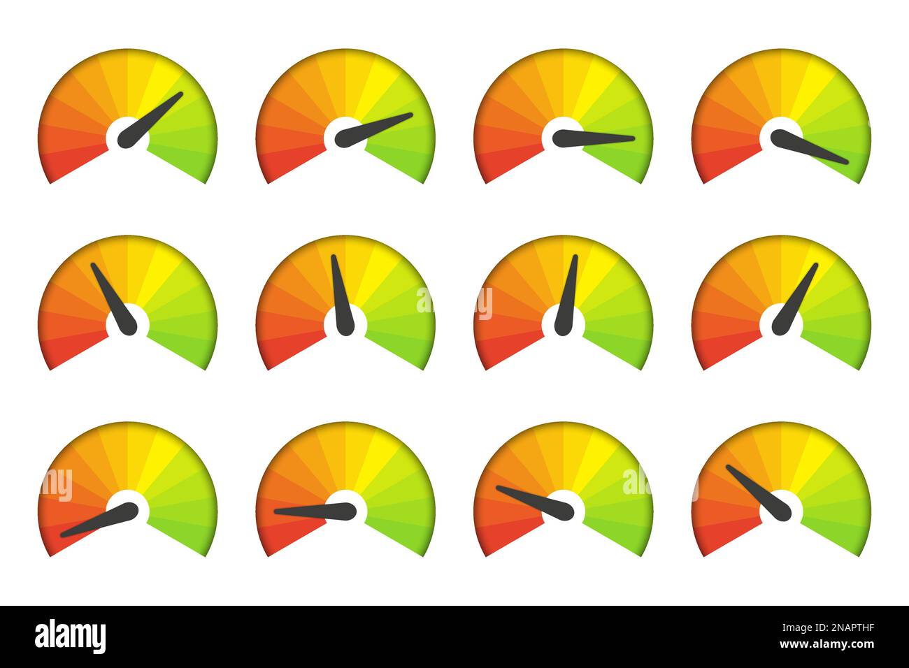 Speedometer icon on green Stock Vector Images - Alamy