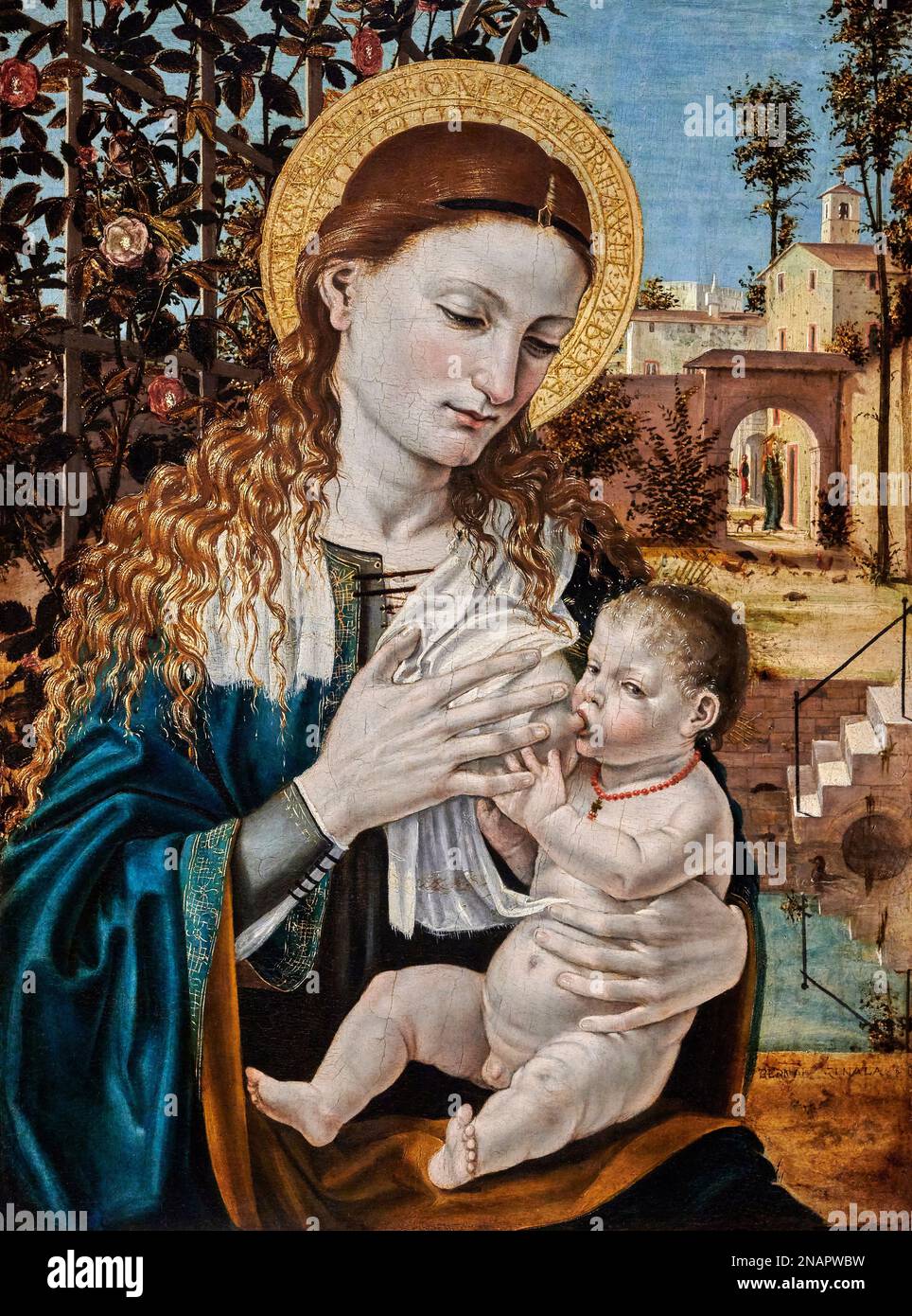 Madonna che allatta il Bambino - tempera e oro su tavola - Ambrogio da ...