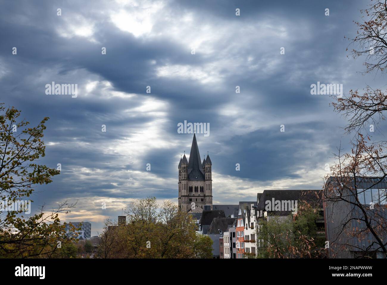 Picture of the Great Saint Martin Church of Cologne. The Great Saint ...