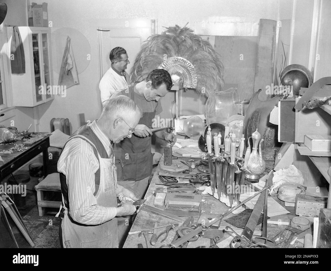 These prop men at 20th Century-Fox movie studios make armor, swords and ...