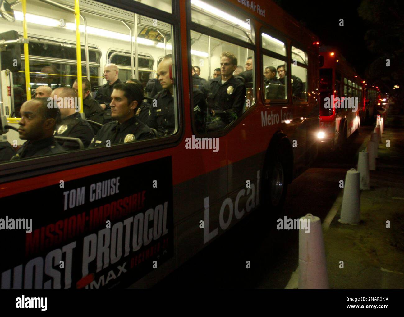 LAPD officers board buses at Dodger Stadium ahead of potential showdown ...