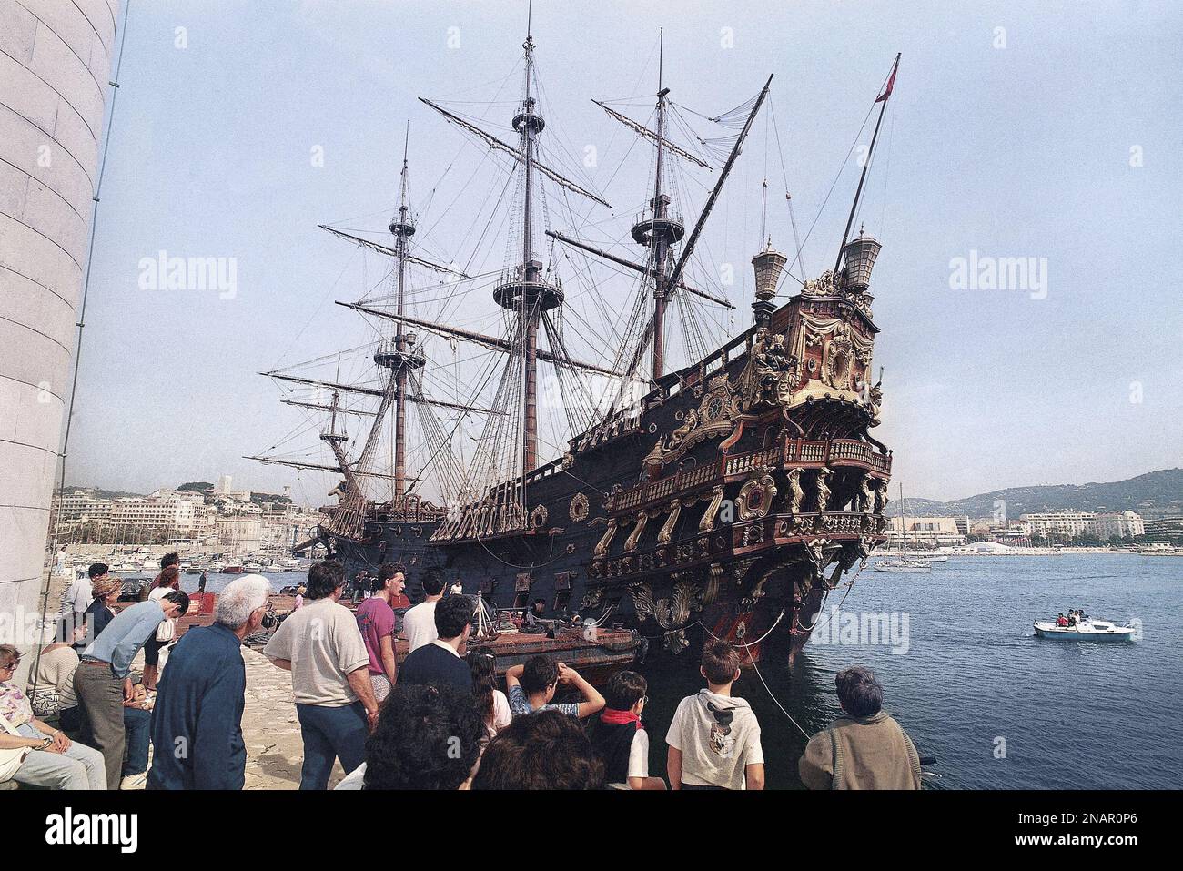 The 8-million dollar vessel, Neptune, an exact replica of an 18th ...