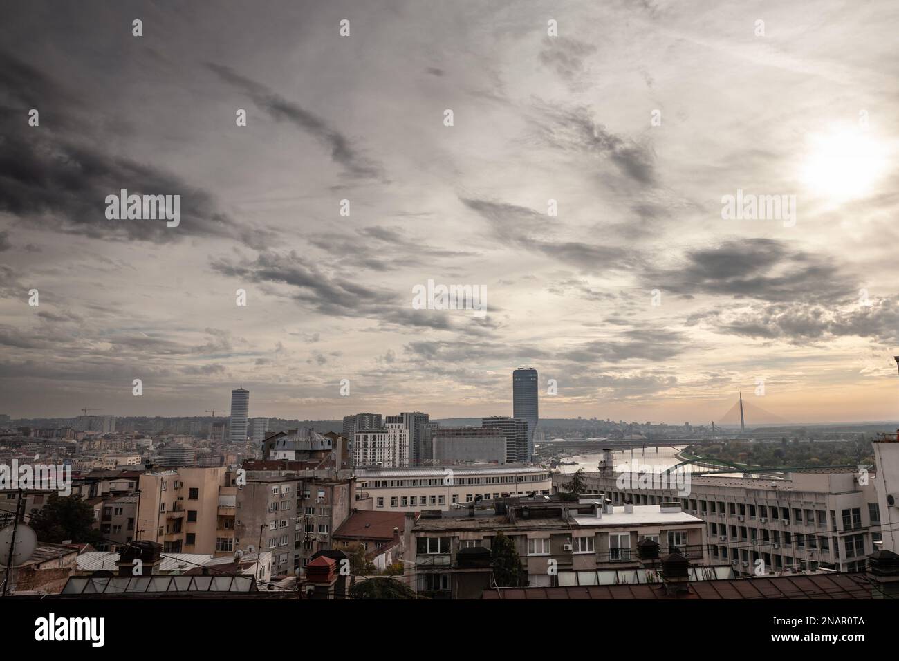 Picture of a belgrade landscape in spring during a sunny afternoon with ...
