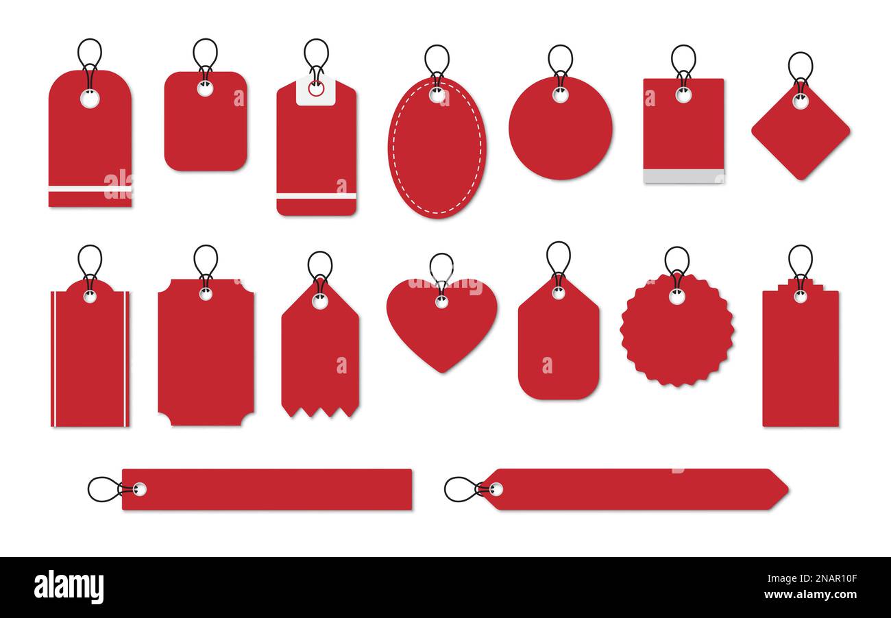 Set of blank labels tag template with shadow Stock Vector Image & Art ...