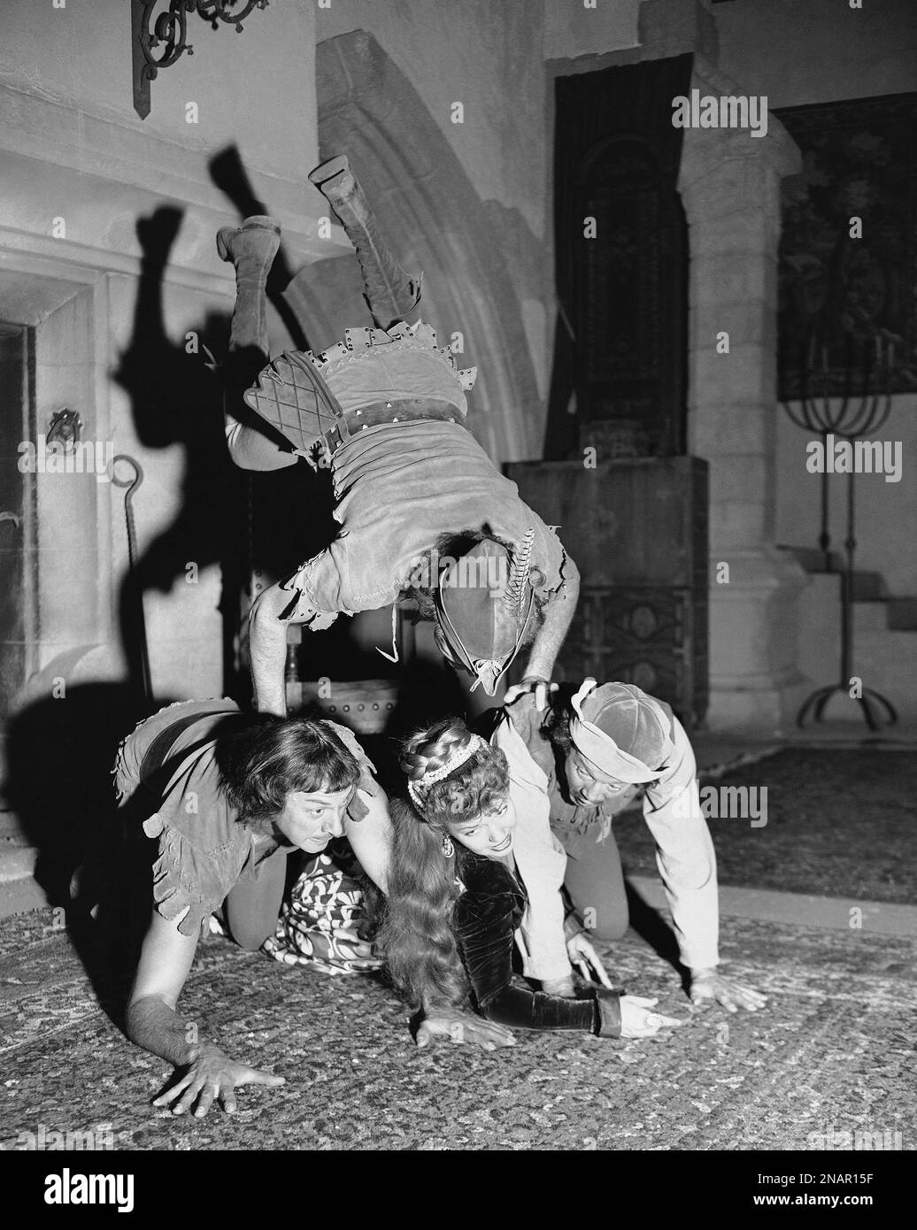 Actor Robert Clarke who portrays the role of Robin Hood in the film ...