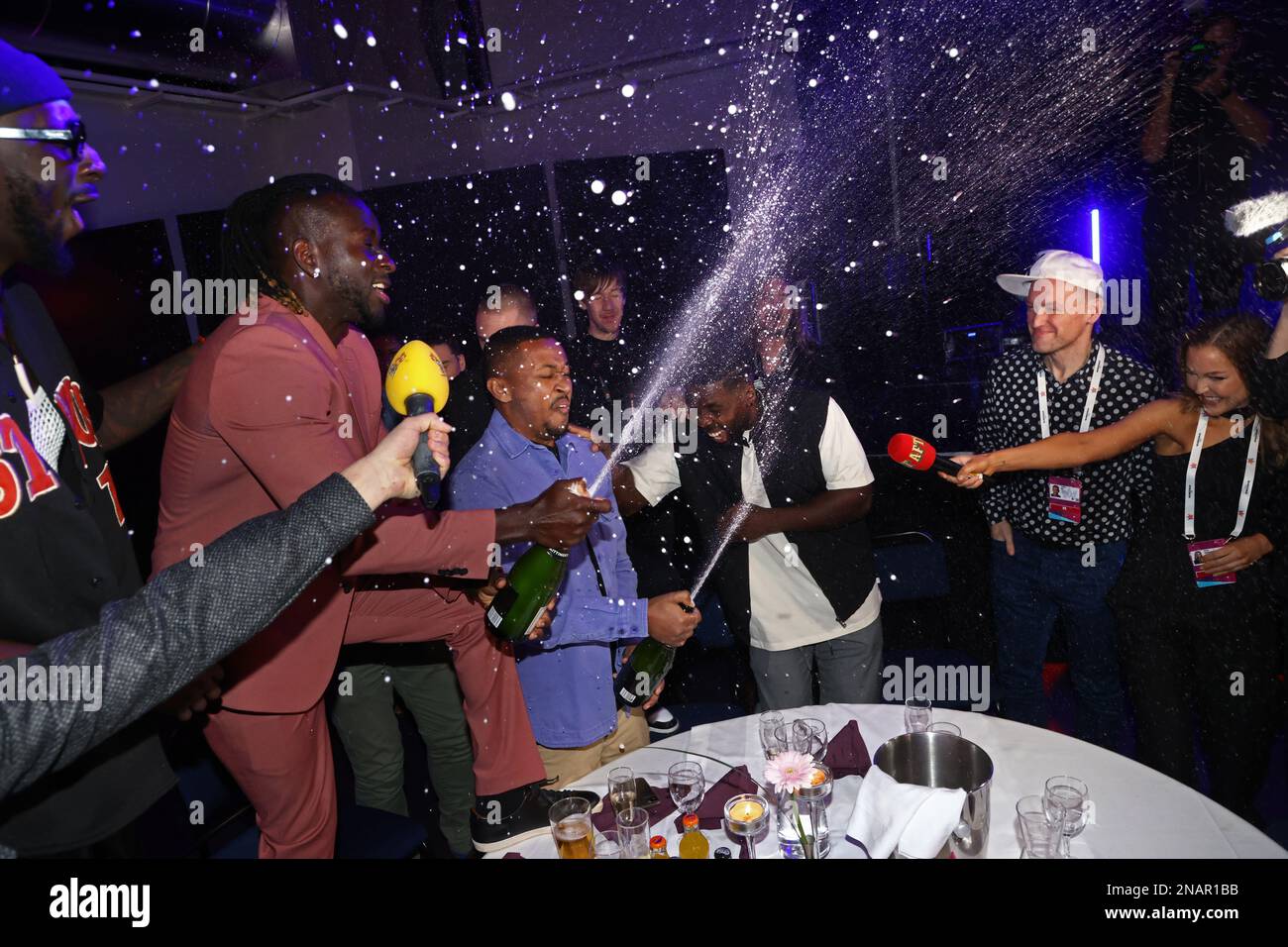 Panetoz celebrates after Saturday's competition no. 2 in ...