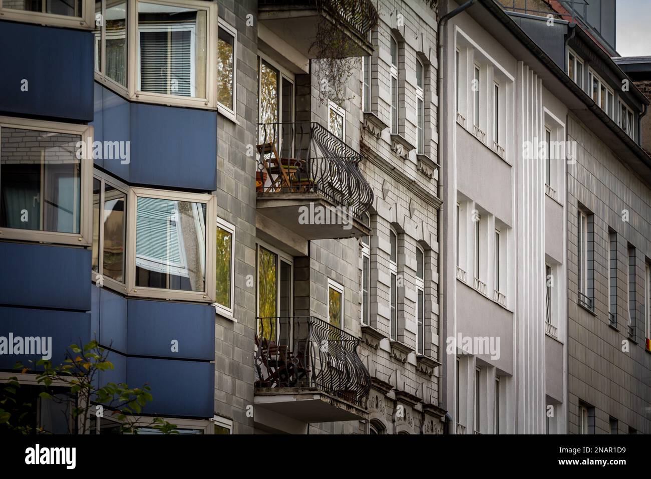 Picture of a residential street of Cologne, Germany, with residential ...