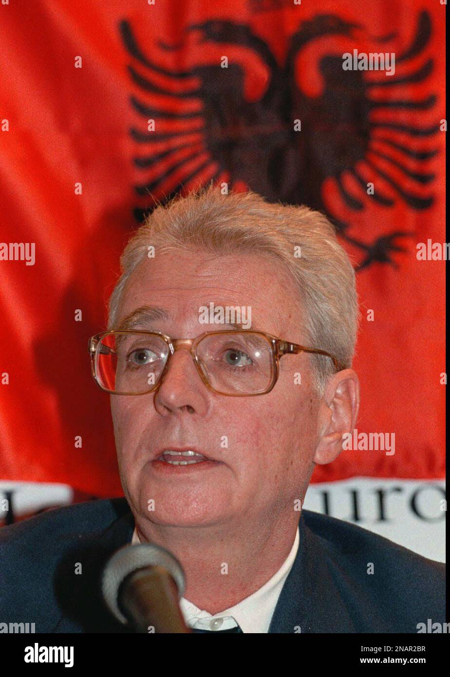 In an April 12, 1997 file photo self-proclaimed Albanian "King" Leka ...