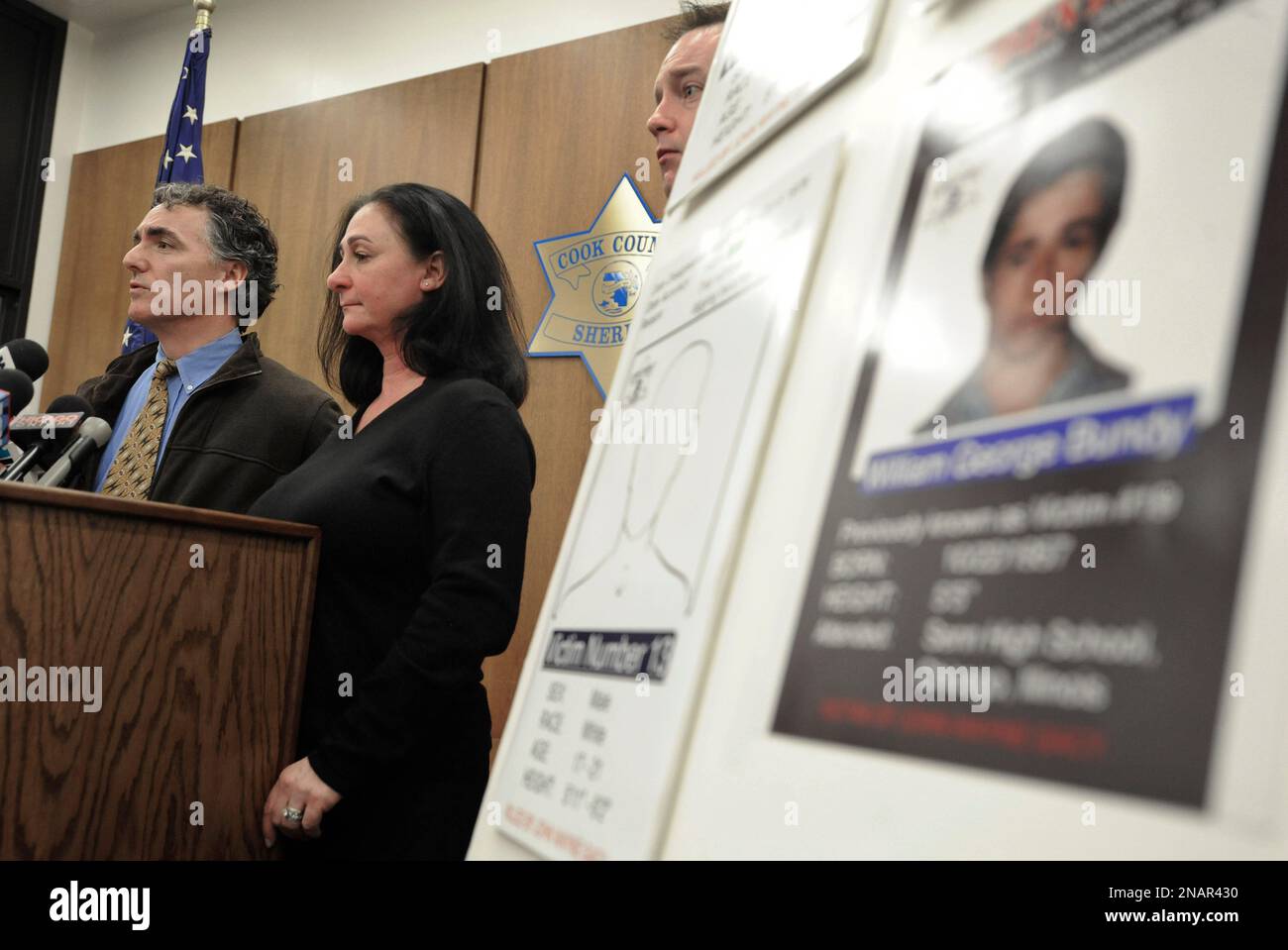 Cook County Sheriff Tom Dart left, speaks while William Bundy's sister ...