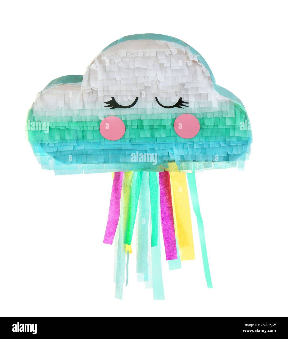 Bright colorful cloud pinata isolated on white Stock Photo - Alamy