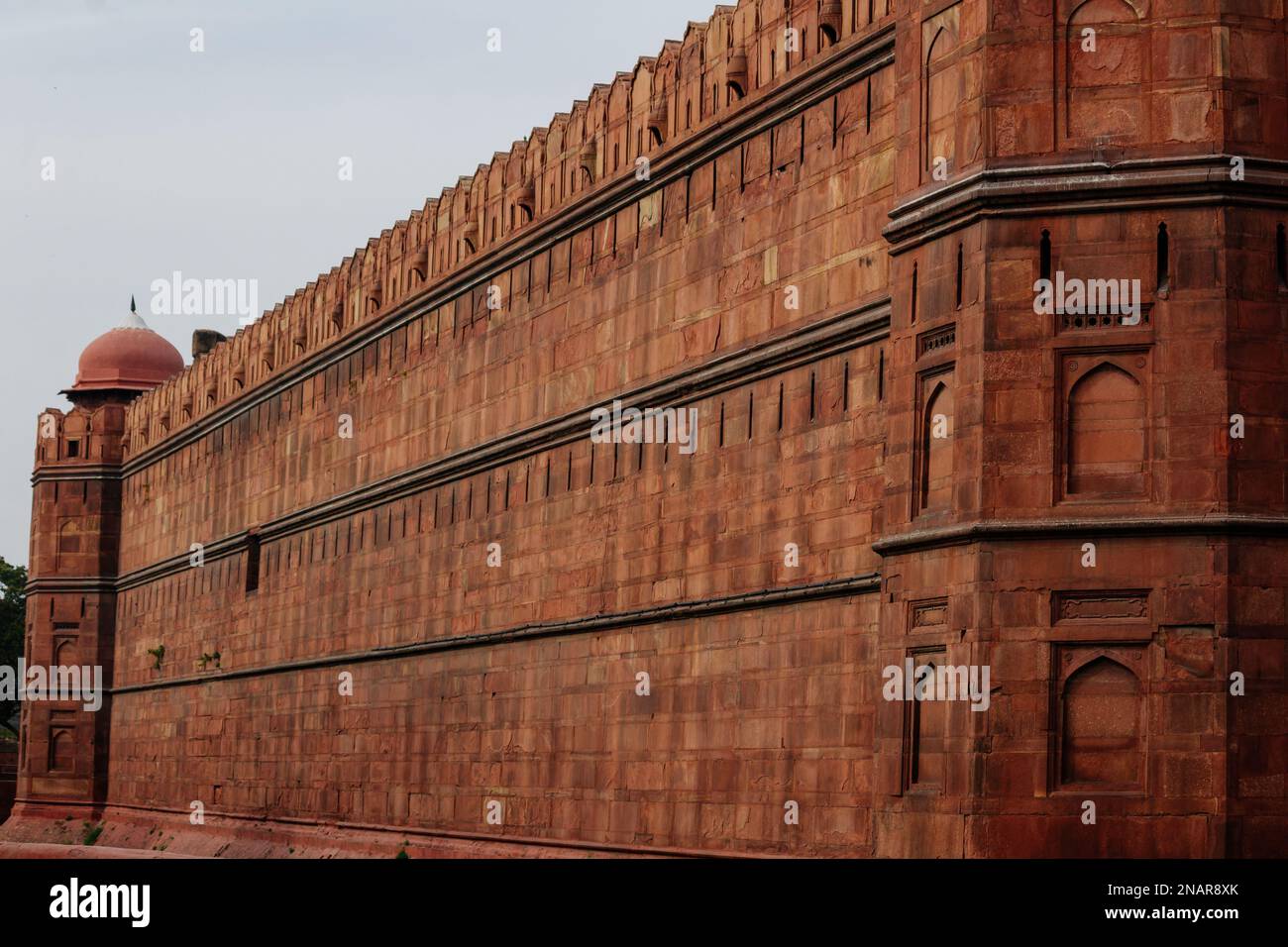 A wall of the Red Fort in Delhi, India on a clouded day Stock Photo - Alamy