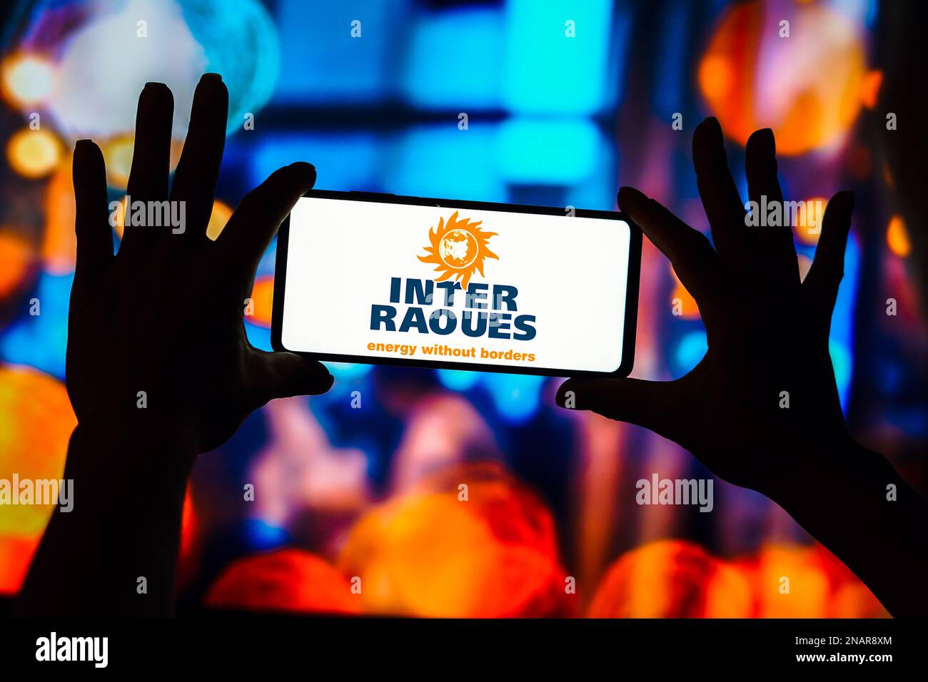 In this photo illustration, the Inter RAO UES logo is seen displayed on ...