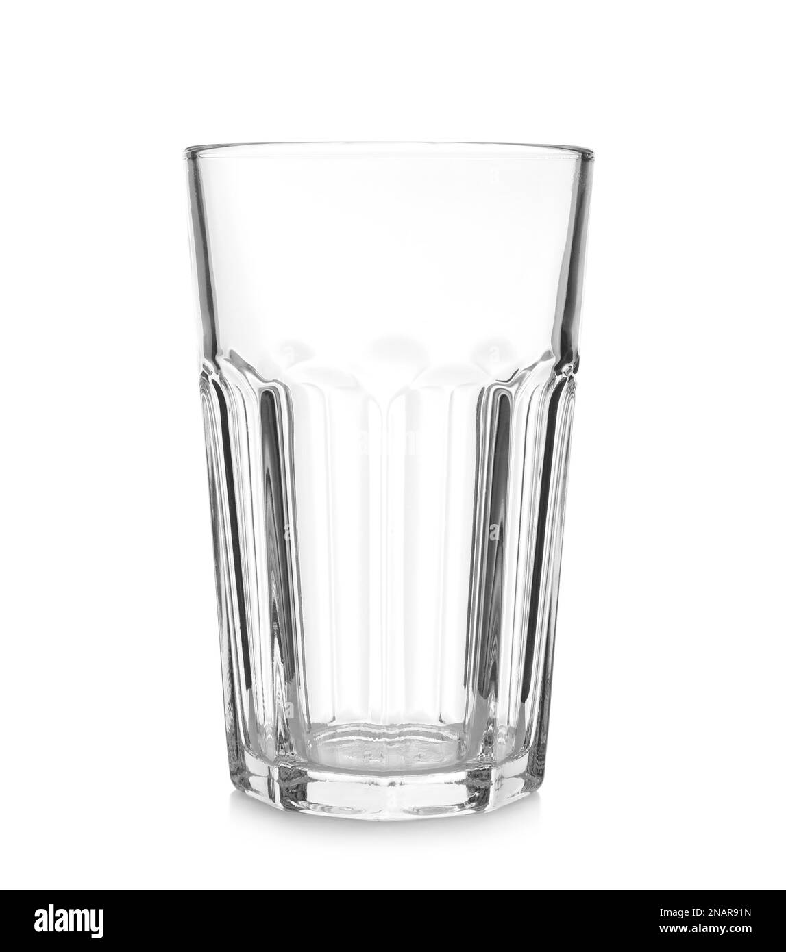 New empty clear glass isolated on white Stock Photo - Alamy