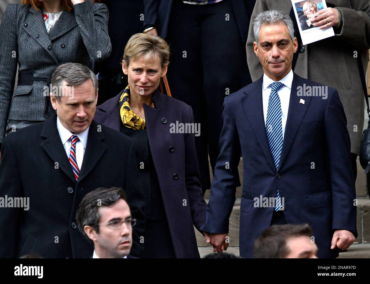Sen. Mark Kirk, D-Ill., left, Chicago Mayor Rahm Emanuel, right, and ...