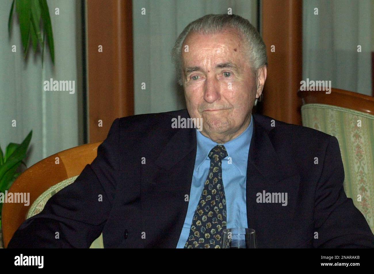 In this May 4, 2000 photo former Yugoslavia's last Prime Minister Ante ...