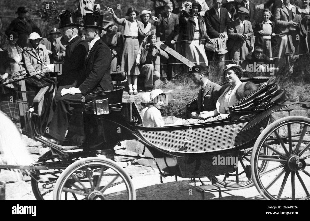 The Royal family leaving Crathie Church, Balmoral, Scotland, after ...