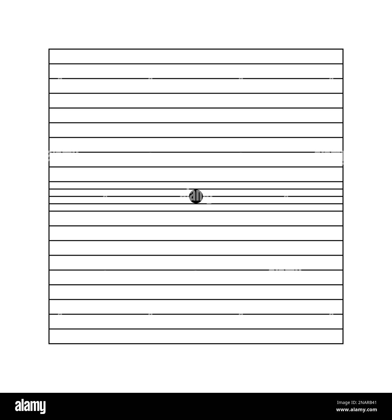 Amsler grid with central dot and horizontal lines closer together in ...