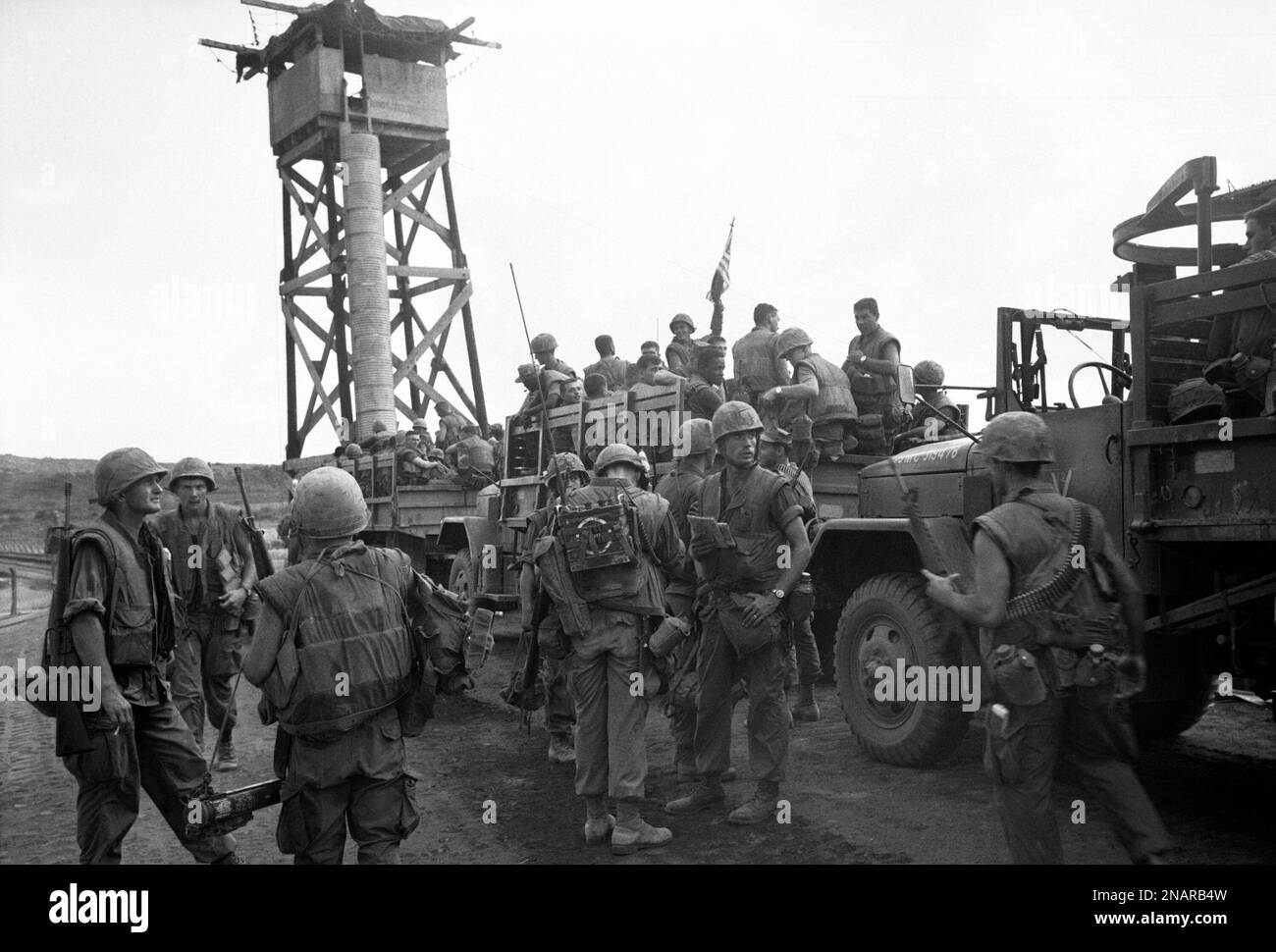 Capt. Charles Robb, President Lyndon B. Johnson’s son-in-law, checks ...
