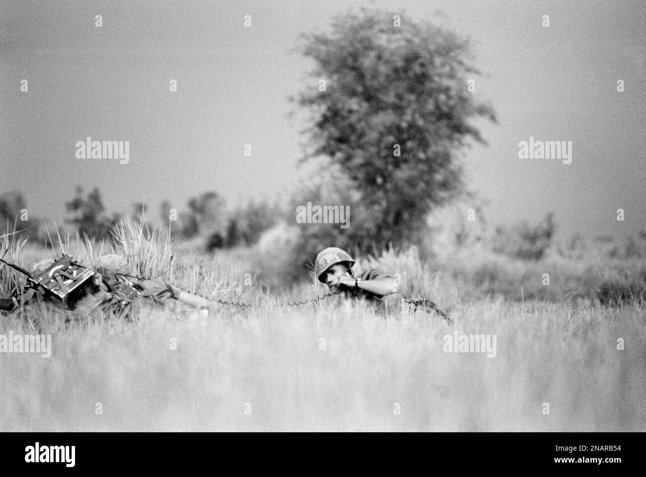 U.S. Marine Capt Charles S. Robb directs movements of his company via ...