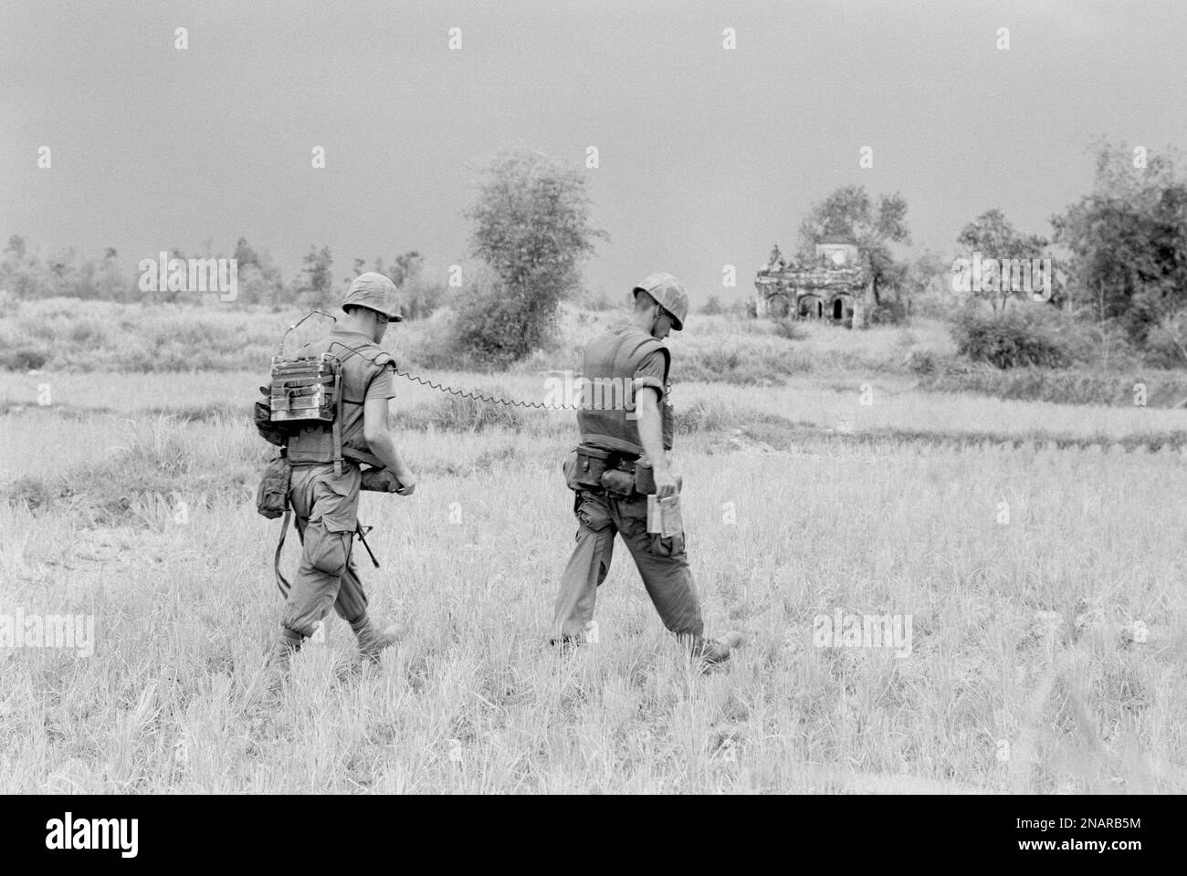 Capt. Charles S. Robb with his radioman during an operation in Danang ...