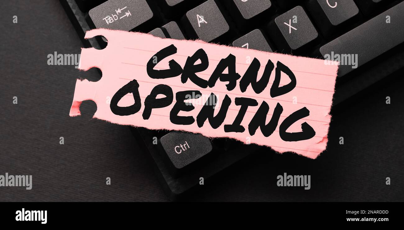 Conceptual display Grand Opening, Business showcase Ribbon Cutting New ...