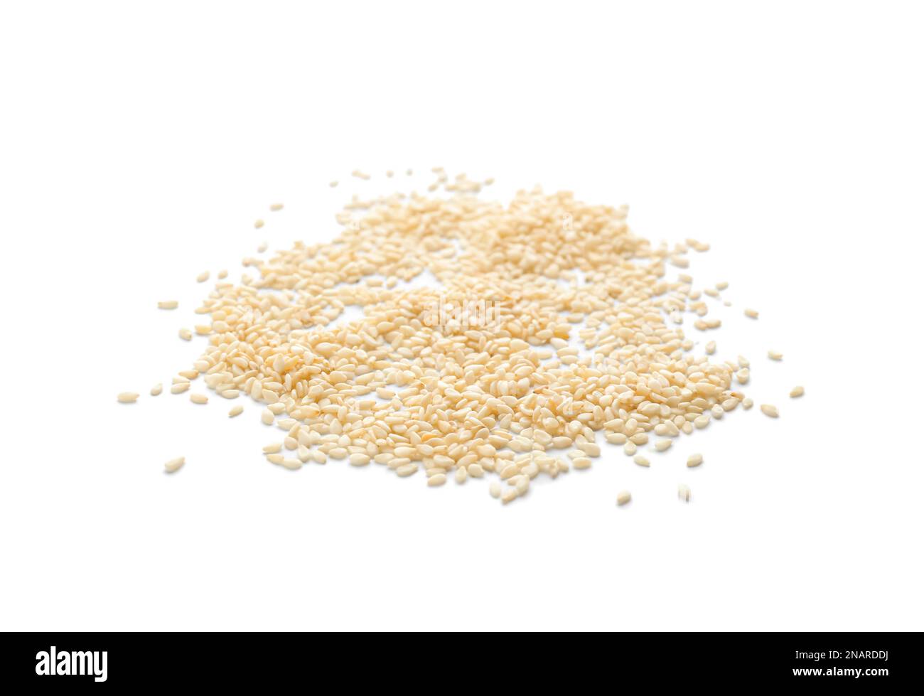Dry raw sesame seeds on white background Stock Photo - Alamy