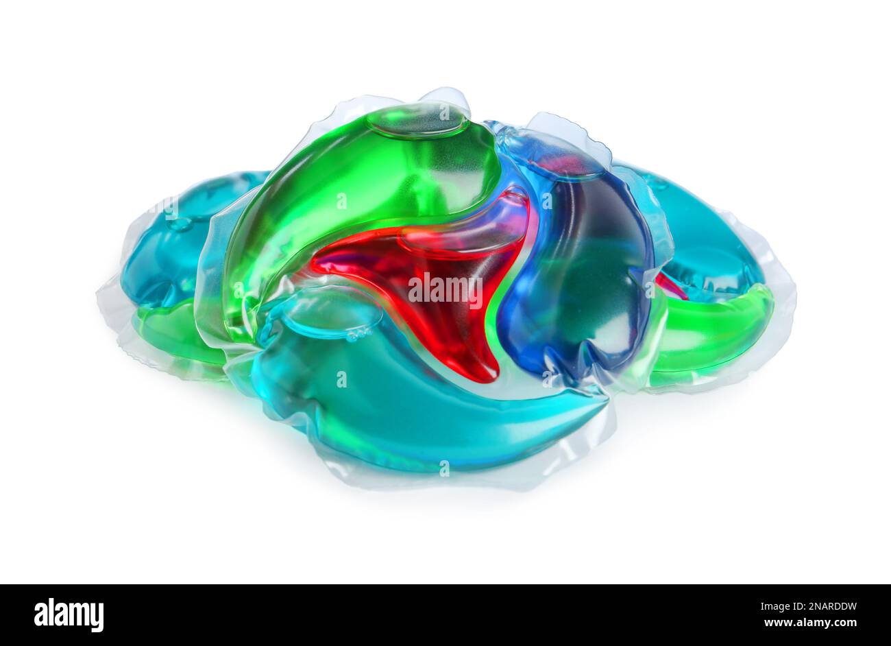 Laundry capsules on white background. Detergent pods Stock Photo - Alamy
