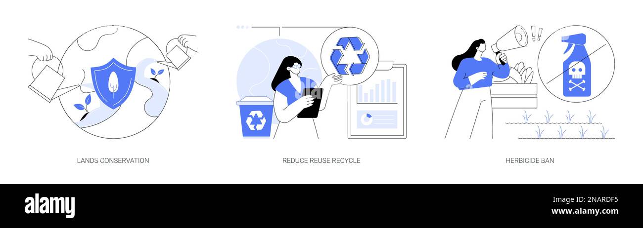 Nature protection abstract concept vector illustrations Stock Vector ...